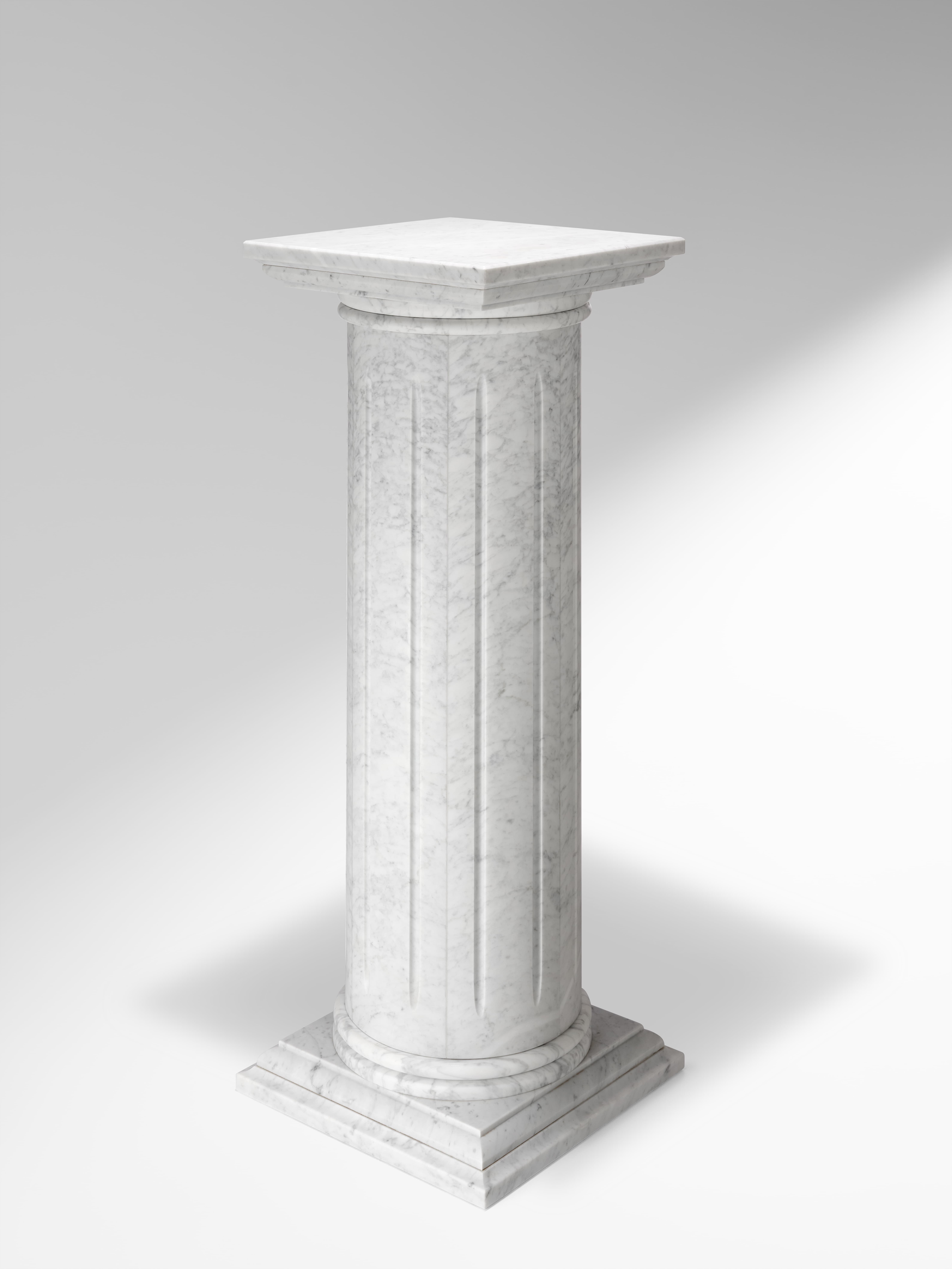 Honed Carrara Marble Display Plinth/Column – Geology Ltd